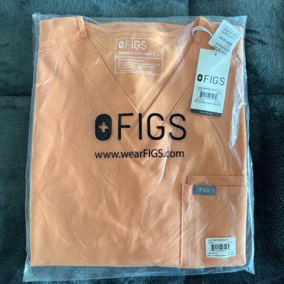 Figs | Shirts | Figs Leon Top And Axim Pants Scrub Set Shaka Orange ...